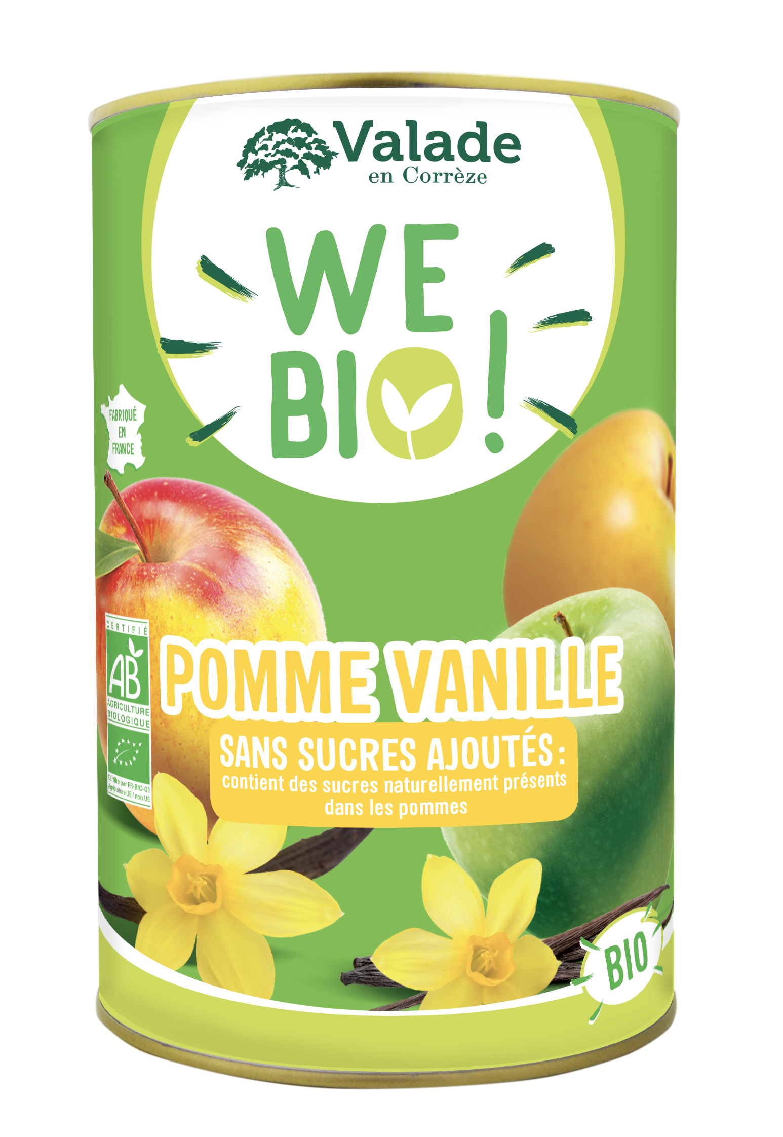 Pomme Vanille BIO sans sucres ajoutés - Valade